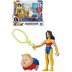 Fisher-Price DC League of Super-Pets Preschool Toys Wonder Woman & Pb Poseable Figure & Accessory Set for Kids Ages 3+ Years