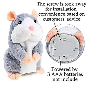 Talking Hamster Plush Toy Repeat What You Say, Talking Stuffed Animal Talk Back Hamster Toy for Kids, Talking Repeating Record Interactive Hamster Toy for Birthday Funny Gift Kids Early Learning