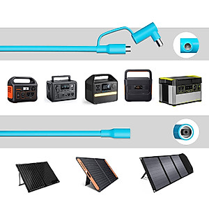 8mm Extension Cable ，DC7909 Solar Panel Cable with DC8020 Compatible with for GZ Yeti Aker Jackery Solar Generator Portable Power Station and Solar Panels Portable 14AWG