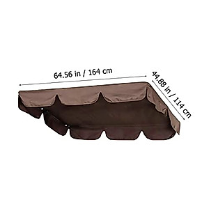 Angoily Outdoor Swing Canopy Replacement Garden Sun Shade Patio Swing Top Cover Waterproof Furniture Protector for Hammock Chair Sofa Patio Swing Parts