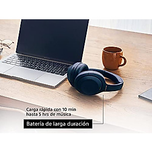 Sony WH-1000XM4 Wireless Premium Noise Canceling Overhead Headphones, Blue (Renewed)