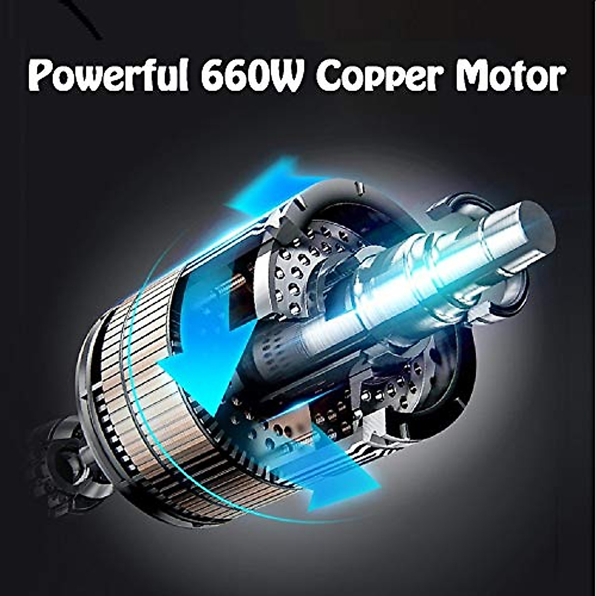 ROVSUN 7.5 Quart Stand Mixer, 660W 6-Speed Electric Tilt-Head Kitchen Food Mixer with Stainless Steel Bowl, Dough Hook, Beater, Whisk (Black)