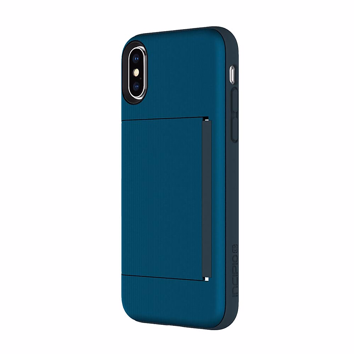 Incipio STOWAWAY - Back cover for cell phone - Plextonium, Flex2O polymer - navy - for Apple iPhone X