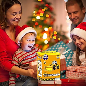 TOY Life 28 PCS Construction Toys Construction Cake Topper, Small Construction Vehicles, Sandbox Toys for Boys, Small Construction Car Truck Excavator Toys Construction Party Favors Gifts for Boys