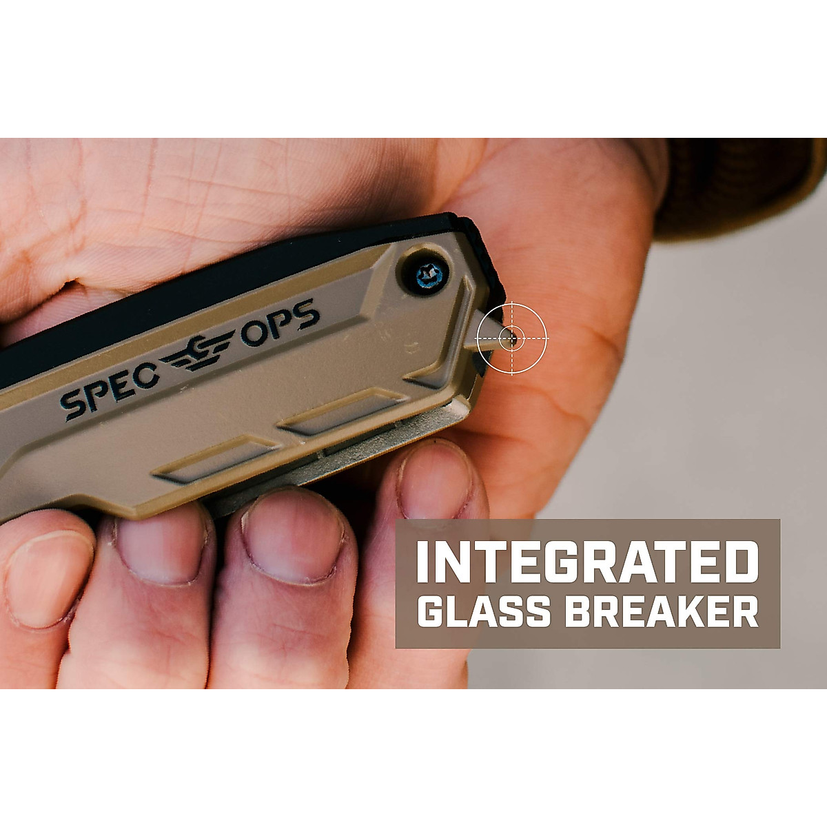 Spec Ops Tools Folding Utility Knife with Retractable Blade, Includes 3 Extra Blades in Handle Storage