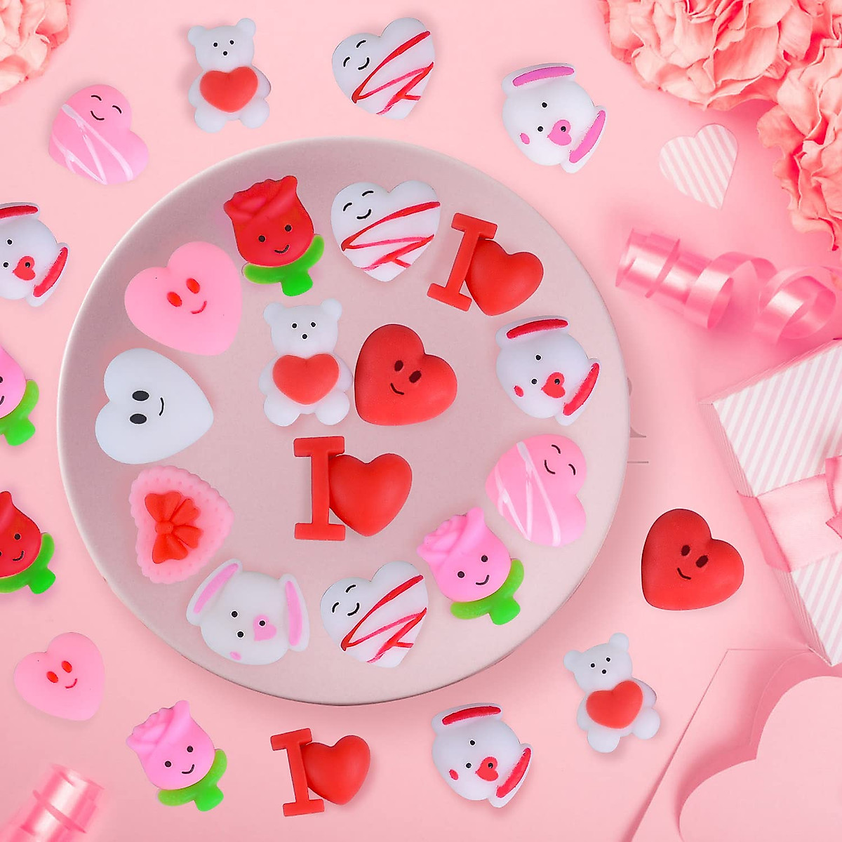 36 Packs Easter Egg Fillers Squishy Toys for Kids, Easter Party Favor Supplies, Stress Relief Squeeze Toys for Kids, Easter Gifts