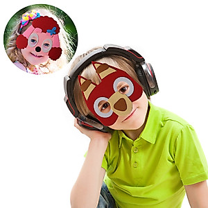 YALARY 21 Packs Puppy Dogs Felt Mask Party Favors for Kids, Blue Puppy Dog Themed Birthday Party Supplies Dress Up Cosplay Birthday Party Masks