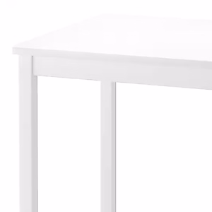 PJ Wood Children's Table for Creative Play, Puzzles and Games, Solid Rubberwood and Fiberboard Construction, Ideal for Ages 0-6 Years, White