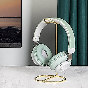 WANGFUFU Metal Gaming Headphone Stand Desktop Headset Hanger Base for All Headphones Size Desktop PC Game Earphone Accessories Headset Holder for Desk Metal Rose Gold