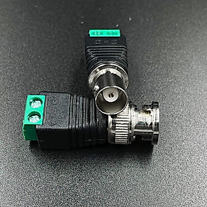 lkelyonewy BNC to Cat5e Adapter Male Connectors and Solderless Female Video Balun Connector,Screw Camera Terminal Plug for CCTV Surveillance Cable Ethernet Speaker