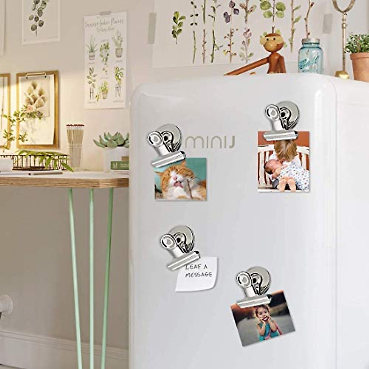 50Pack Fridge Magnets Refrigerator Magnets Magnetic Clips with Black Flannelette for Scratch Safe - Perfect Office Magnets,Photo Magnets