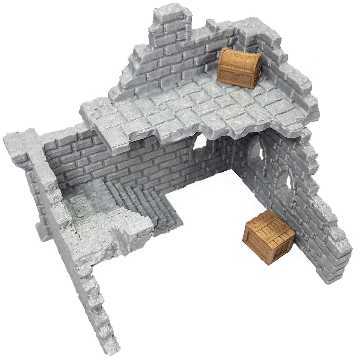 Extruded Gaming Building Ruins Set 3A