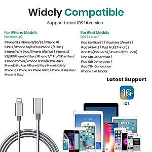 MeloAudio 3.9Ft Braid Extension Cord Cable Charging Sync Video & Audio Compatible with iOS Devices (Phone/Pad/Pod), Male to Female Dock Cable Extender Connector Case Adapter