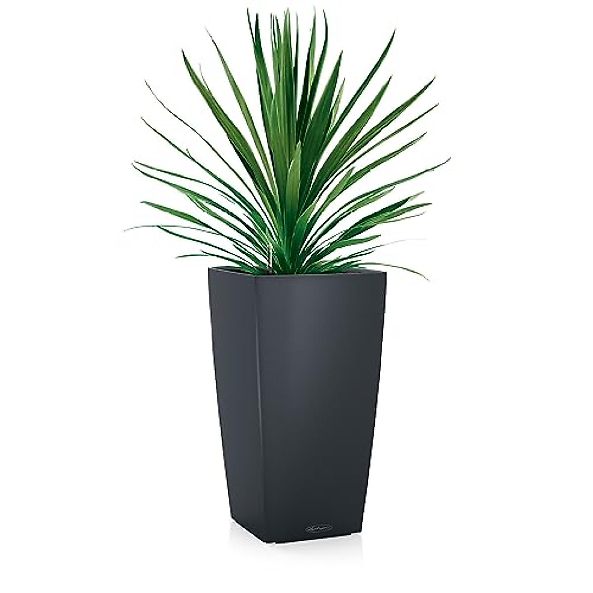 Lechuza 13138 Cubico Color 30 Self-Watering Planter for Indoor and Outdoor Use, 12" x 12" x 22", Slate