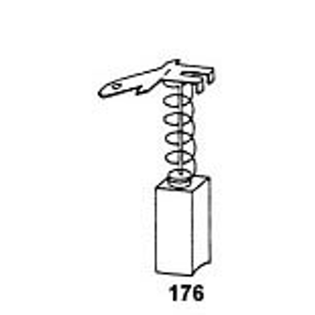 Buildalot Specialty Carbon Brushes 0334_AEG_EH822 for AEG Planer EH822 - With Spring, Cable and Connector