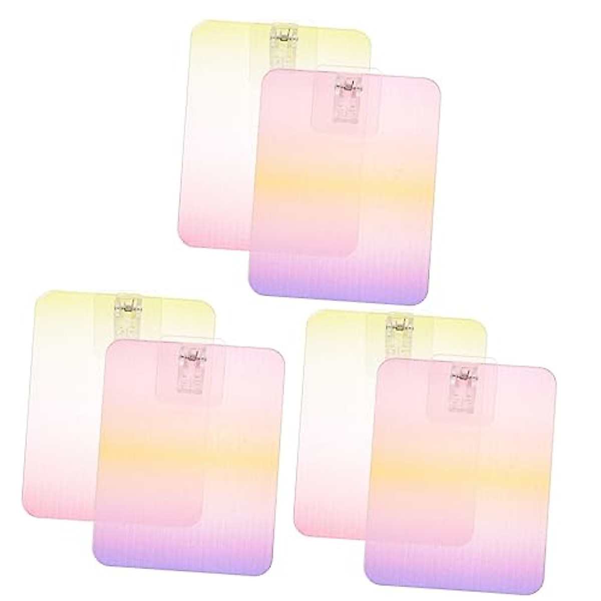 Misti Stamping Tool 6 Pcs Plate Clamp Clear Colored Clipboards Scrapbooking Die-Cut Machines Exam Paper Clips File Clipboards Document Holder Acrylic Plastic Student Notebook