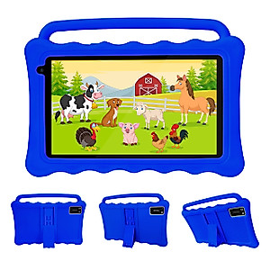 BYYBUO Kids Tablet, 7 Inch Android 12.0 GO Tablet for Kids, 2GB+32GB ROM, HD Eye Protection Screen Toddler Tablets with Shockproof Case, Parental Control,The Best Gift for Children(7 Colors)