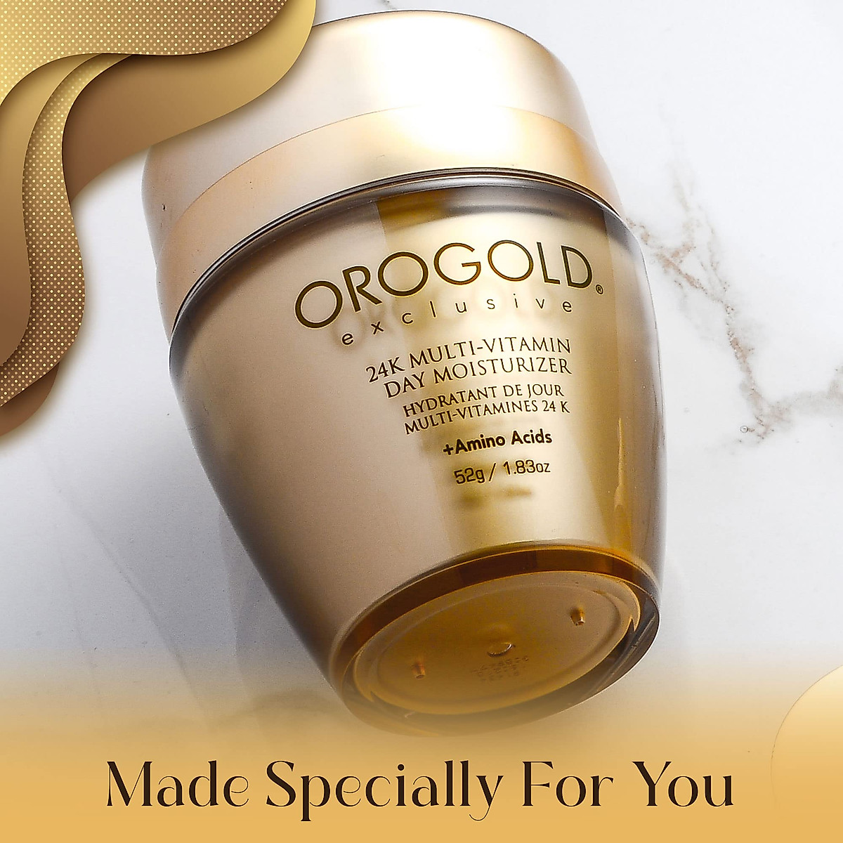 Orogold 24K Multi-Vitamin Day Moisturizer with Amino Acids, Day Cream with Vitamin C, Vitamin A and Vitamin E, 52 G / 1.83 Oz.