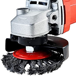 WENORA 8 Pack 4 Inch Wire Wheels for Angle Grinder, Wire Brush Wheel for 4 1/2 Angle Grinder, Twist Knotted Carbon Steel Angle Grinder Wire Wheel with 5/8" Thread Arbor