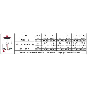 JPOJPO Bike Shorts Womens with 5D Gel Padded,Cycling Underwear Sport Pants Red,Pink,Black S-3XL