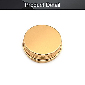 Othmro 12pcs 0.5oz Metal Round Tins Aluminum Tin Cans Containers with Screw Lid, 40 * 18mm(DxH) Gold tin cans for Salve, Spices, Lip Balm, Tea or Candies 15ml