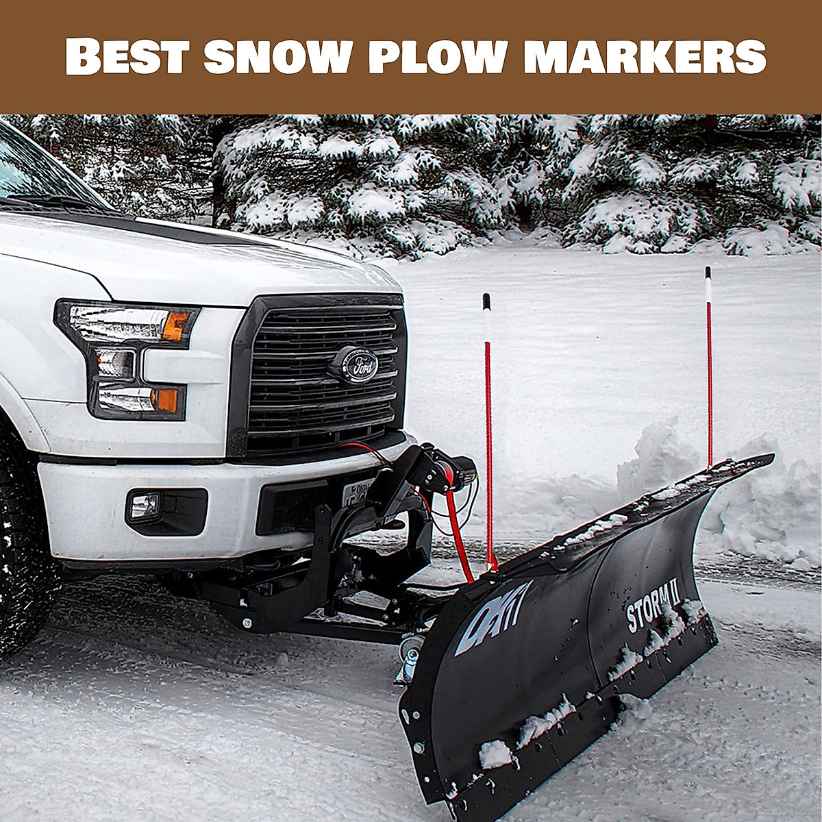 Polar Snow Products - Reflective, Universal Snow Plow Guide Markers Boss, Western (2)