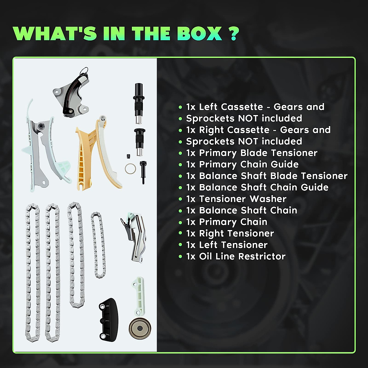 SCITOO Timing Chain Kit for 2005-2010 Ford Mustang 1997-2010 Ford Explorer 1998-2010 Mercury Mountaineer 2001-2008 Mazda B4000 4.0L V6