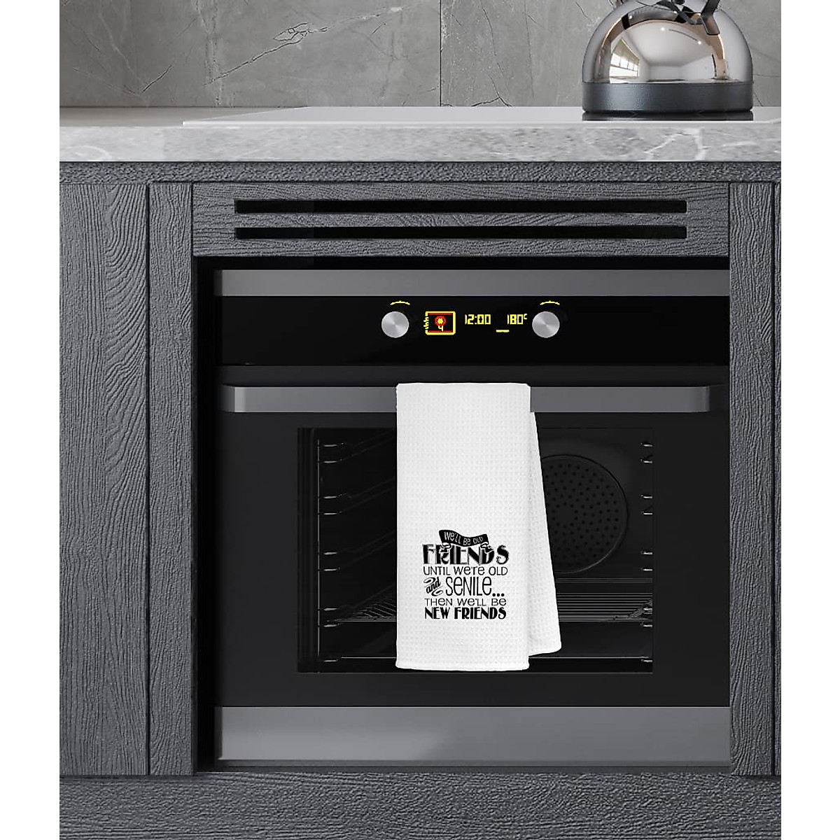 We'll Be Old Friends Until We're Old Kitchen Towels Dishcloths 24"x16",Inspirational Friendship Dish Towels Bath Towels Hand Towels,Gifts for Best Friends Women Girls,Bestie Best Friend Birthday Gifts