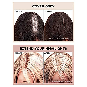 Color Wow Root Cover Up, Medium Brown - Instantly cover greys + touch up highlights, create thicker looking hairlines, water resistant, sweat resistant - No mess multi award winning root touch up