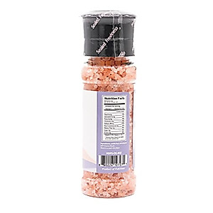 Himalayan Secrets Natural Pink Cooking Salt in Refillable Grinder - 8 oz Healthy Unrefined Coarse Salt Packed with Minerals - Kosher Certified