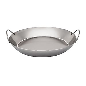 Matfer Bourgeat Black Carbon Steel Paella Pan, 15 3/4"