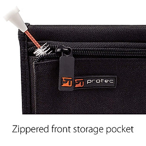 Pro Tec Protec Trumpet/Small Brass Multiple (3-Piece) Nylon Mouthpiece Pouch with Zipper Closure, Model A219ZIP,Black