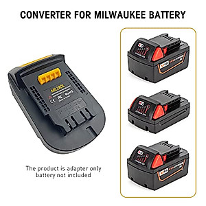 Heating Master ZDTZAN Battery Adapter MIL18DL for Milwaukee M18 18V Battery to Dewalt 20V Lithium-ion Battery, Convert Milwaukee M18 Battery to Dewalt 20V Tool Use