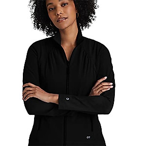 BARCO One 5405 2 Pocket Shir Yoke Princess Zip Jacket (Black, Medium)