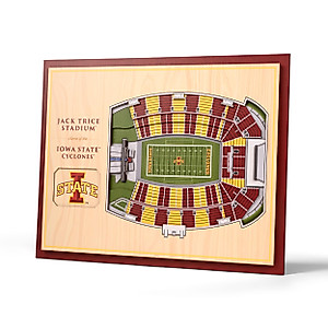 YouTheFan NCAA Iowa State Cyclones 5-Layer StadiumView 3D Wall Art - Jack Trice Stadium