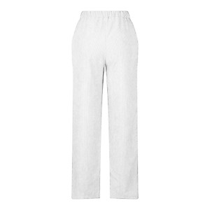 March Big Sale Women Corduroy Flare Pants Casual Corduroy Pants with Pocket Solid Corduroy Pants High Waist Bell Bottom Pants Fashion White