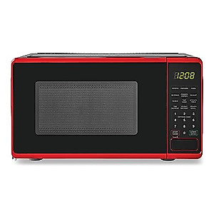 0.7 cu. ft. Countertop Microwave Oven, 700 Watts (Color : Red)
