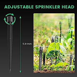 Mars Hydro Auto Drip Irrigation Kits Garden Watering System for Indoor, Lawn, Greenhouse, Yard, 5-Gallon Bucket 22W Water Pump with 8 Drip Emitters