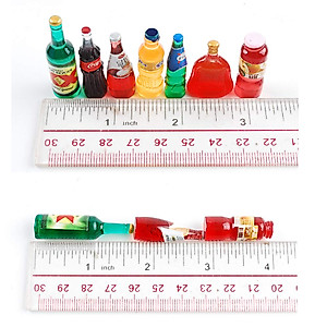 NWFashion 120PCS Miniature Decor Drink Bottle Dessert Pastry Food Cake Topper Dollhouse Decoration (Drink)