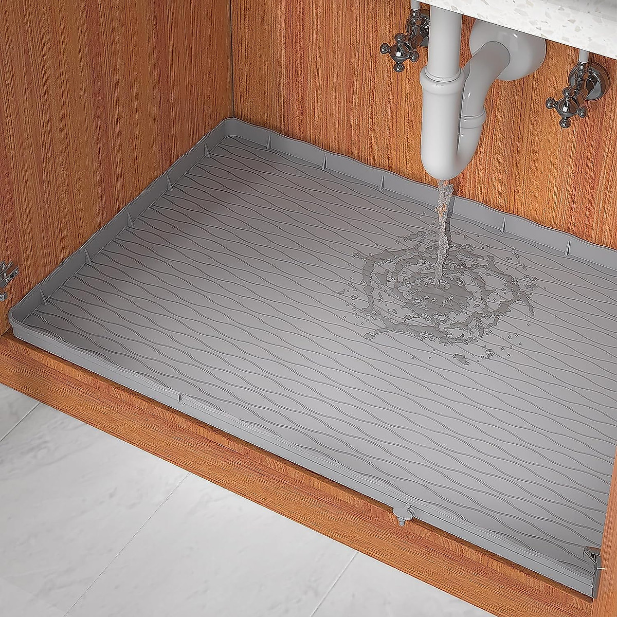 Petalage Under Sink Mat for Kitchen Waterproof (w-4)