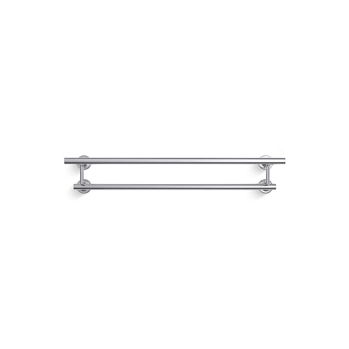 KOHLER 14381-CP Purist Hotelier Bathroom Towel Shelf, Wall-Mount Towel Rack, Bathroom Towel Holder, Polished Chrome
