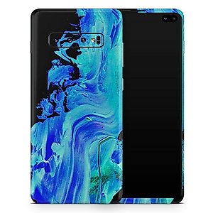 DesignSkinz Liquid Abstract Paint V46 Protective Vinyl Decal Wrap Skin Cover Compatible with The Samsung Galaxy S20 (Screen Trim & Back Glass Skin)