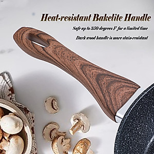 Kitchen Academy Induction Cookware Sets - 15 Pcs Black Hammered Cooking Pans Set, Healthy Granite Nonstick Pots and Pans Set