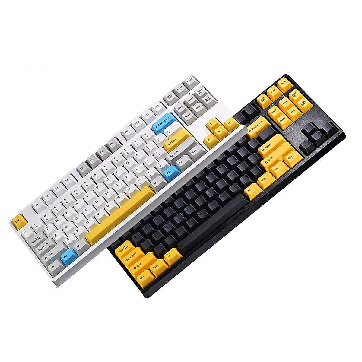 EPOMAKER Hello GANSS GS87D Bluetooth Mechanical Keyboard Connect 5 Devices, PBT Keycaps, Type-C Cable for Windows Mac Gaming (Cherry Blue Switch, Black Gold)