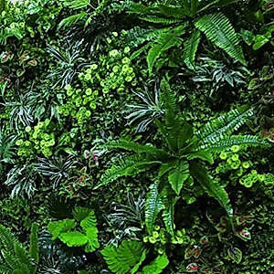 HOTRA Simulation Landscape Decorative Turf Lawn 100x200cm Ivy Artificial Hanging Vine Plants Wall Panels for Wedding Stage Party Birthday Garden (Color : E05)