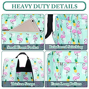 VASCHY School Backpack for Girls, Cute Schoolbag Bookbag for Kids/Teens/Middle School/College/Work Backpack for Women, Flamingos