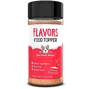 BEAUMONT BASICS Flavors Food Topper for Dogs - Red Meat Recipe with Beef Bone Broth - Natural, Grain Free - Kibble Seasoning & Hydrating Treat Mix for Picky Dog/Puppy, 6.0oz