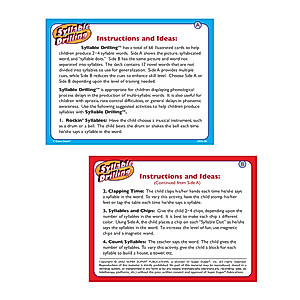 Super Duper Publications | Syllable Drilling Fun Deck Flash Cards for Speech-Language Pathologists | Educational Learning Resource for Children