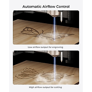 xTool Air Assist for S1 and M1 Ultra, 30L/min Air Output for Laser Air Assist compatible with xTool S1 and M1 Ultra, Auto Control Air Assist and Air Pump for Wood Cutter and Metal Engraver