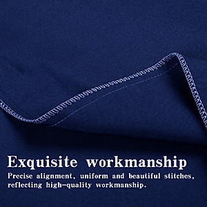 Saharbeddings Travel Pillow Case Cover 12 X 16 Inch Size Envelope Closure Set of 2 Piece Soft and Breathable 100% Egyptian Cotton (Toddler Travel Pillow Cover 12 X 16, Navy Blue)